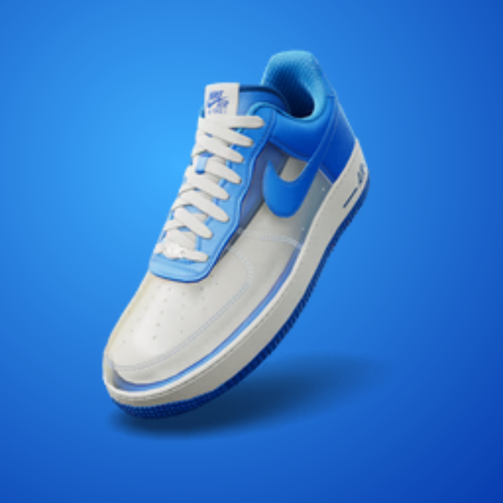 ⫷ Fortnite Nike Air Force 1 'Clear/Harbor Blue' Shoes ⫸ Fortnite Kicks ...